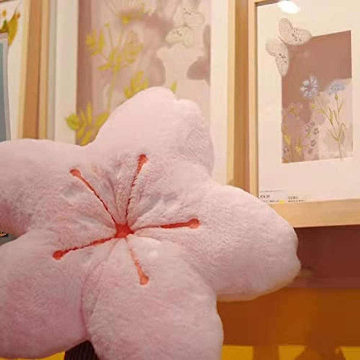 Tuelaly Cherry Blossom Pillow Kawaii Room Decor Japanese Kawaii Stuff Aesthetic Plush Pillows Decorative for Girls Bed Sofa Car