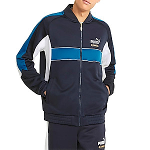 PUMA Mens King Athletic Outerwear Casual Full Zip - Blue - Size S