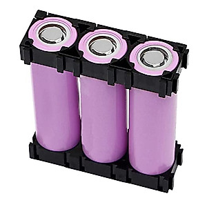 Heyiarbeit 20pcs 26650 Lithium Battery Triple Holder Bracket 3 Cell Safety Spacer Radiating Shell for DIY Battery Pack