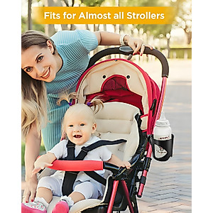Stroller Cup Holder, Universal Drink Holder for Bikes, Trolleys or Walkers, Fits Most Cups