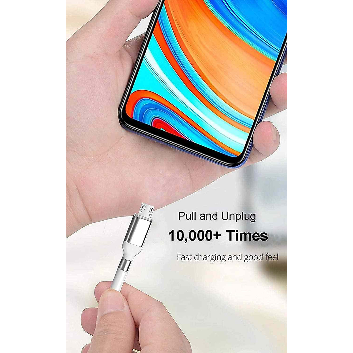 JJKKZVZ 2Pack Upgraded Micro USB 2.0 Magnetic Charging Cable, 3FT Android Charger Cable Data Transfer Cable for All Micro USB Devices