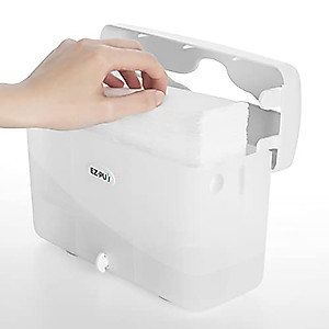 EZ-Pull Countertop SLIMFOLD Hand Towel Dispenser for Kitchen/Bathroom/Office/RV/Airbnb, White 4600-EZ, EZbrnd