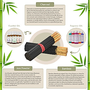 Japanese Cherry Blossom Exotic Incense Sticks 7 Inch - Bulk 1 Bundle 85 to 100 Sticks - Natural 7" Long Lasting Aroma That Burns for 30 to 45 Minutes.