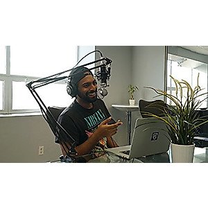 Rockville DMS40 40" Microphone Boom Arm Studio Podcast USB Mic Stand+Desk Clamp