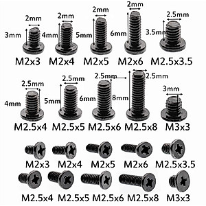 CO-RODE 850pcs M2 M2.5 M3 Laptop Notebook Computer Screws Assortment Kit for SSD IBM HP Dell Lenovo Samsung Sony Toshiba Gateway Acer