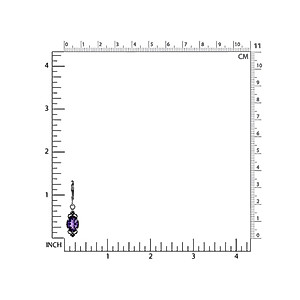 Silvershake 2.14ct. Natural African Amethyst 925 Sterling Silver Balinese Style Leverback Dangle Earrings