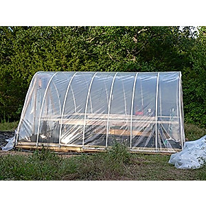 Agfabric 3.9Mil Plastic Covering Clear Polyethylene Greenhouse Film UV Resistant for Grow Tunnel and Garden Hoop, Plant Cover&Frost Blanket for Season Extension, 6x16ft