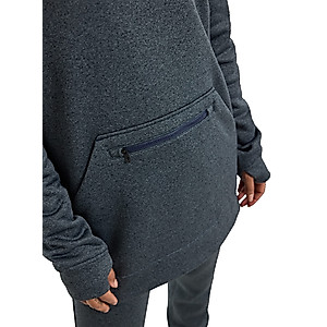 Burton Women's Standard Oak Long Pullover Hoodie, Dress Blue Heather, Small