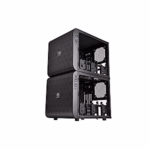 Thermaltake Core V21 SPCC Micro ATX, Mini ITX Cube Gaming Computer Case Chassis, Small Form Factor Builds, 200mm Front Fan Pre-installed, CA-1D5-00S1WN-00 Black