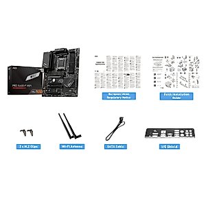 MSI PRO B650-P WiFi ProSeries Motherboard (AMD AM5, ATX, DDR5, PCIe 4.0, M.2, SATA 6Gb/s, USB 3.2 Gen 2, HDMI/DP, Wi-Fi 6E, AMD Ryzen 7000 Series Desktop Processors)