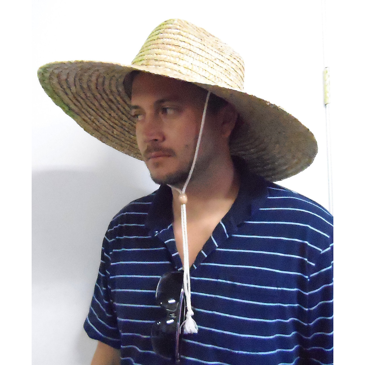 Wide Brim Shade Hat Universal Fit Beach Straw Hat Lifeguard Hat Tan