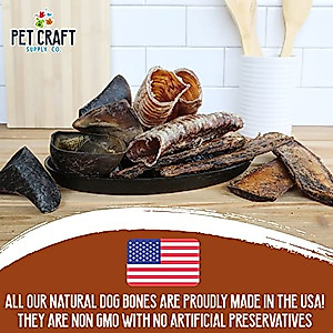 Pet Craft Supply All Natural Healthy Beef Butcher 12 Pack Bones Dog Chews Treats for Aggressive Chewers Long Lasting Rawhide Free Made in USA Premium Slow Roasted for Puppies Small Medium Large Dogs