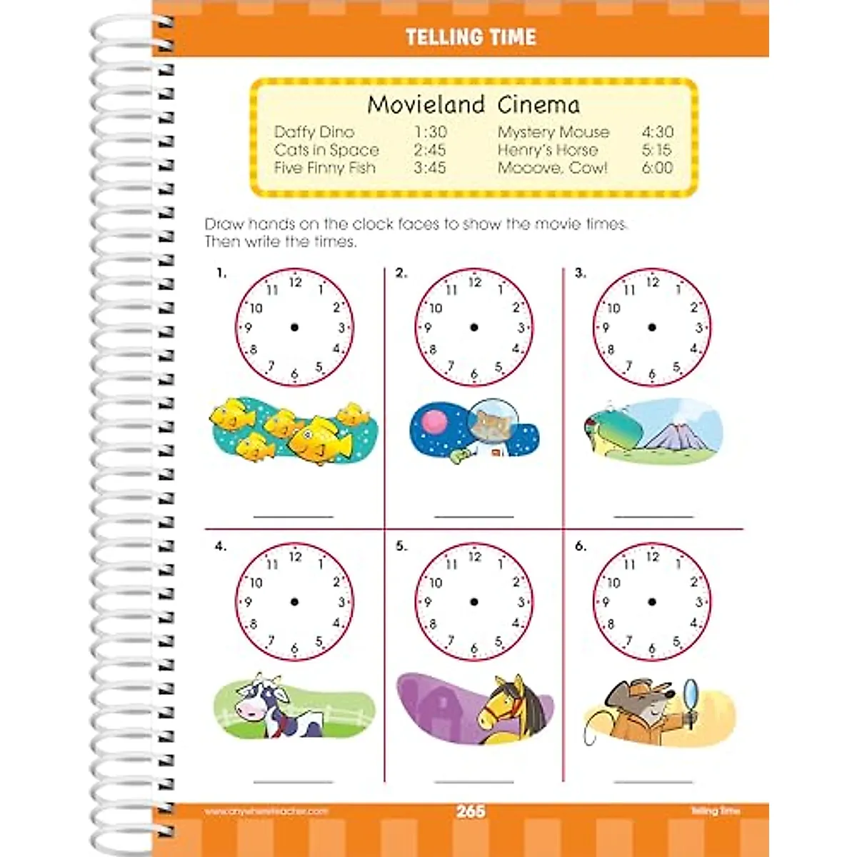 School Zone - Big First Grade Workbook - 320 Spiral Pages, Ages 6 to 7, 1st Grade, Reading, Parts of Speech, Basic Math, Word Problems, Time, Money, Fractions, and More (Big Spiral Bound Workbooks)