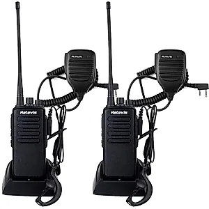 Retevis RT1 Long Range Walkie Talkies,High Power 2 Way Radio with 3000mAh Rechargeable,Emergency Alarm Walkie Talkie for Hunting(2 Pack)