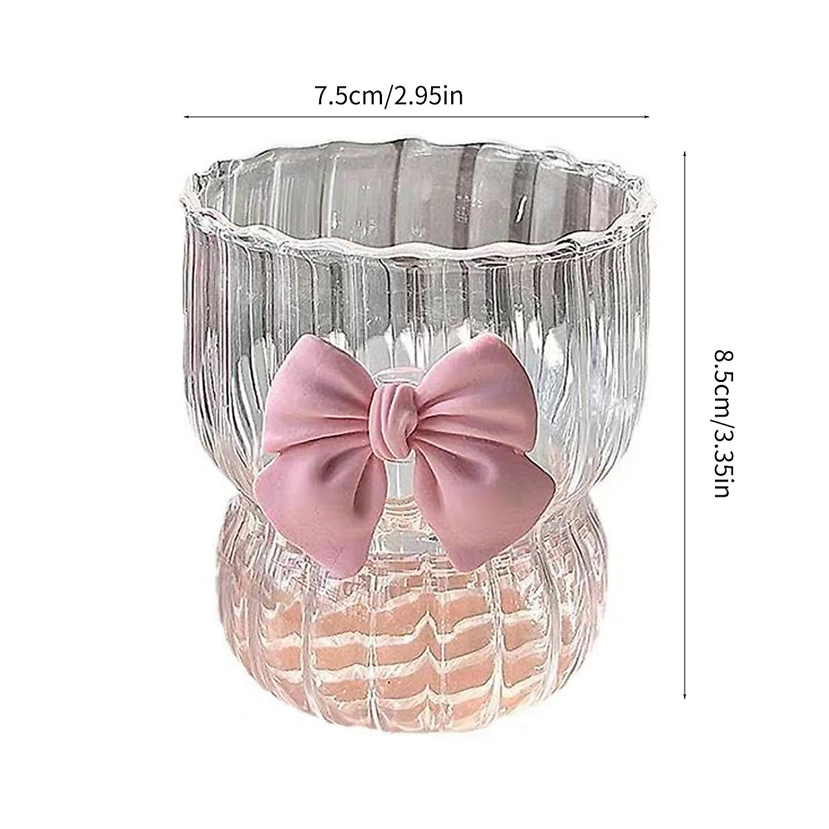 MINGMU Small Glass Cup Practical Coffee Cup Versatile Glass Milk Cup Fashionable Drinking Utensils Suitable For Daily Use Glass Cup For Home And Office, Pink