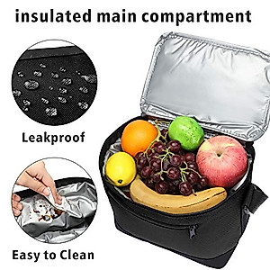 AIRBUYW Insulated lunch Bag, 6 Cans Small Insulated Cooler Box Tote Container Lunch Bag Pack With Adjustable Strap For Women Men