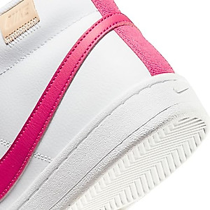 Nike Women's Low Sneakers, White White Rush Pink White Onyx, 8.5 US