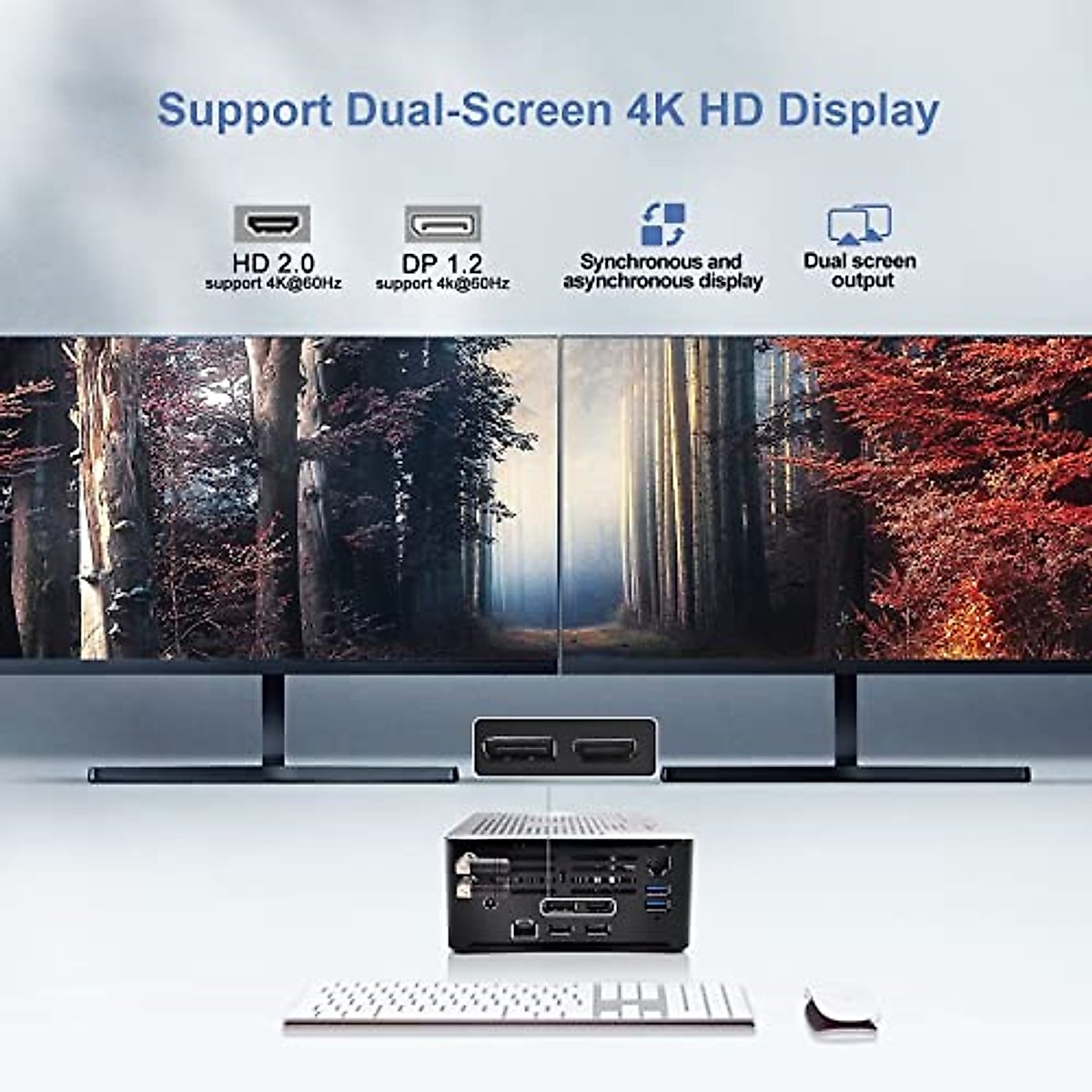 Mini Desktop Computer 9880H i9 Mini PC Windows 11 2*Gigabit Ethernet 16GB RAM 512GB NVME SSD Micro PC with UHD Graphics 630 Support 4K Dual Display WiFi BT4.2 Virtualization Technology UEFI Boot