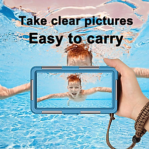 ShellBox Case Diving Case 2nd Gen for Phone/Samsung Galaxy Series, Universal Phones[4.9-6.9 Inch],Snorkeling[15m/50ft] Full Body Protector(Blue-Grey)