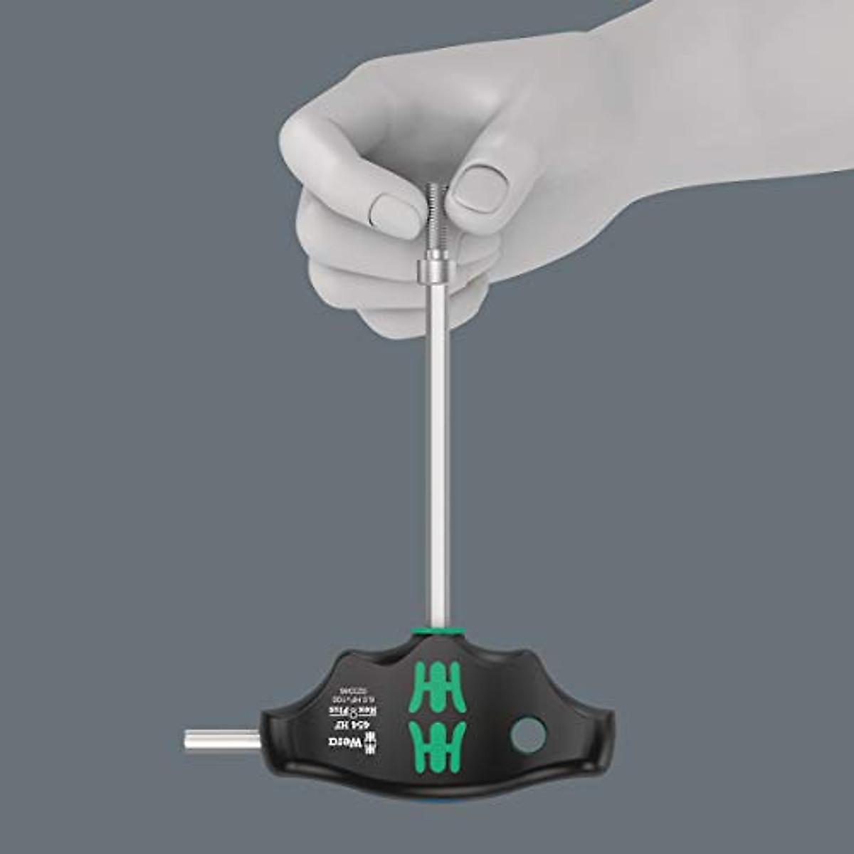 WERA 05023450001 454/7 HF Set 1 Screwdriver Set T-Handle Screwdrivers Hex-Plus with Holding Function, 7 Pieces