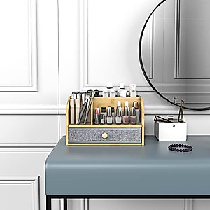 Hair Tool Organizer, Hair Dryer Holder, Bathroom Countertop Blow Dryer Holder, Vanity Caddy Storage Stand for Accessories, Makeup, Toiletries