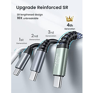 USB C to USB C Cable 100W/5A, 10FT AINOPE Super Fast Charging Macbook Pro Charger Cord Compatible with MacBook Pro 2020/2019/2018, Samsung Galaxy S21 S10 S9, iPad Air 4, iPad Pro 2020/2019/2018, Pixel