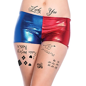 HQ Professional Temporary Tattoos Sheet - Face, Waist, & Leg Tats - 16 Total - Costume/Cosplay