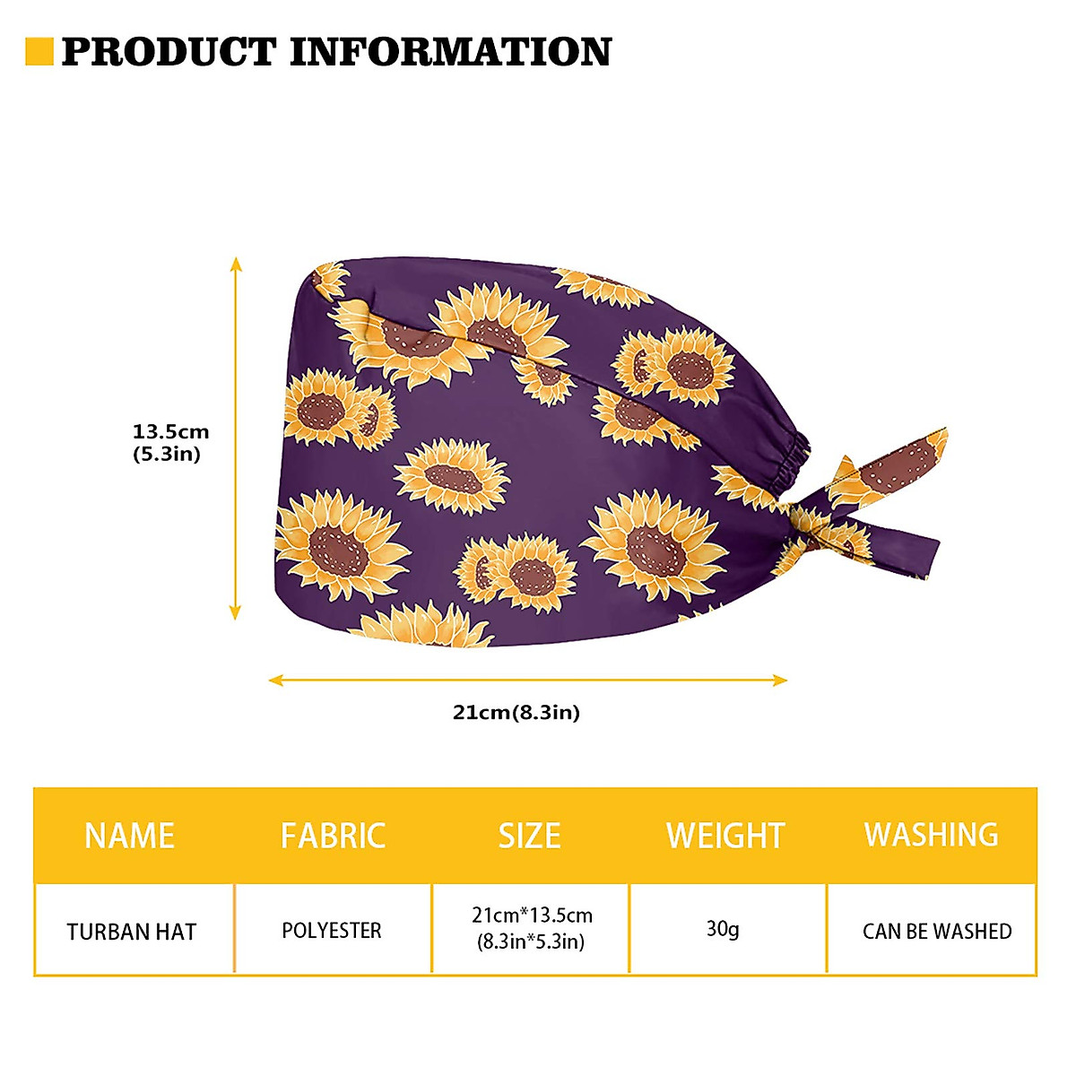 JoyLamoria Lovely Dachshund and Cactus Print Adjustable Cap with Sweatband, Tie Back Hat Hair Covering Cap for Men Women