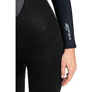 Roxy Womens 3/2 Prologue Back Zip Fullsuit (Black, 14)