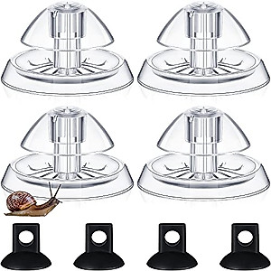 Honeydak 4 Pieces Snail Trap Plastic Aquarium Snail Trap for Fish Tank Clear Snail Catcher Fish Plants Leech Planarian Catch Box for Aquarium Fish Tank
