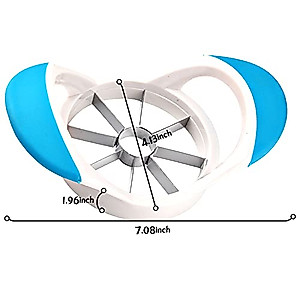 Laxon Fruit & Vegetable Corers,Apple Slicer,Sharp Corrosion Resistance Apple Cutter,Use for Apple,Pear,Orange,Lemon and Other Fruits,Blue