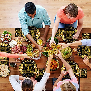 Kepeel 96Pcs 60th Birthday Party Tableware Set, Back in 1965 Birthday Party Decorations Supplies for Men Women Cheers to 60 Years Disposable Paper Plates Napkins Forks Favors, Serve 24