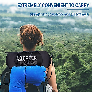 QEZER Down Sleeping Bag for Adults 600 Fill Power Down Sleeping Bag Cold Weather Ultralight Sleeping Bag with Compression Sack for Backpacking, Camping, Hiking (1000g Down Filling-Black-Right Zip)