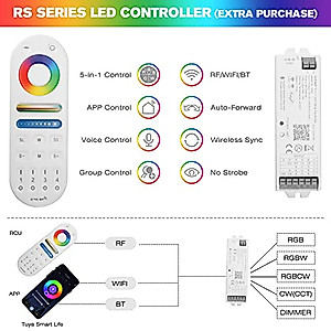 HUSUKU RS9 (2.0) RGB 4000LM Underwater Marine Light for Boat, 6.7 Inch, 45LED DC 12V, 316 Stainless Steel, IP68, Color Change LED Boat Light for Yacht Boat Transom Fishing Dock Pontoon