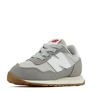New Balance Kids 237 Bungee Sneaker, MARBLEHEAD/MOONBEAM, 2 M Little Kid (4-8 Years)