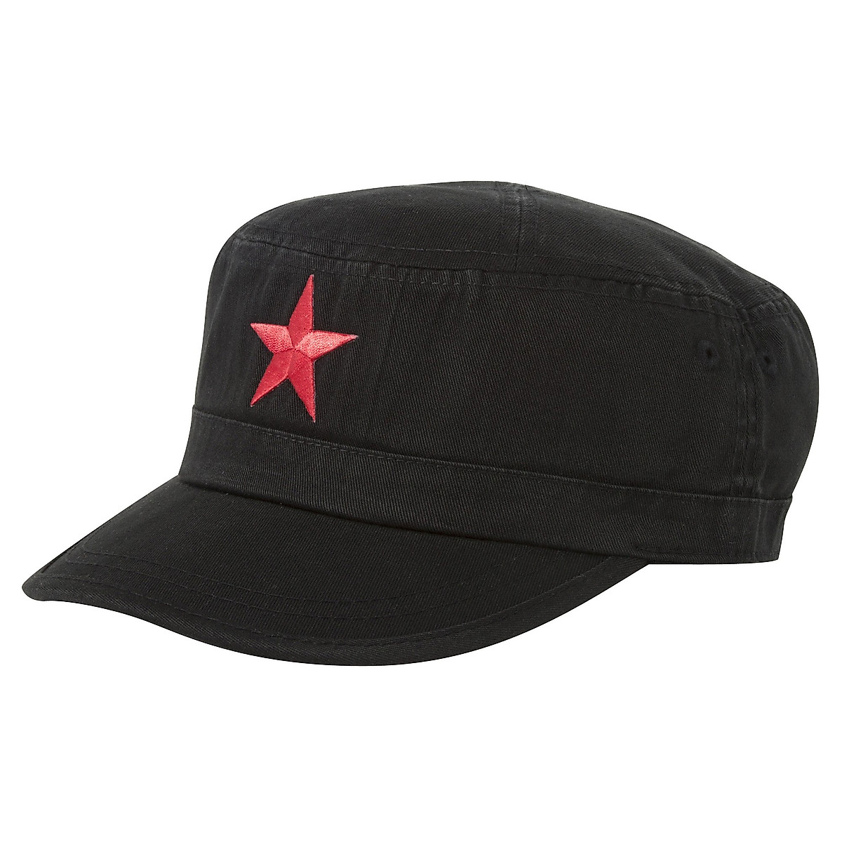 New Army Cadet Adjustable Hat w/Red Star - Black