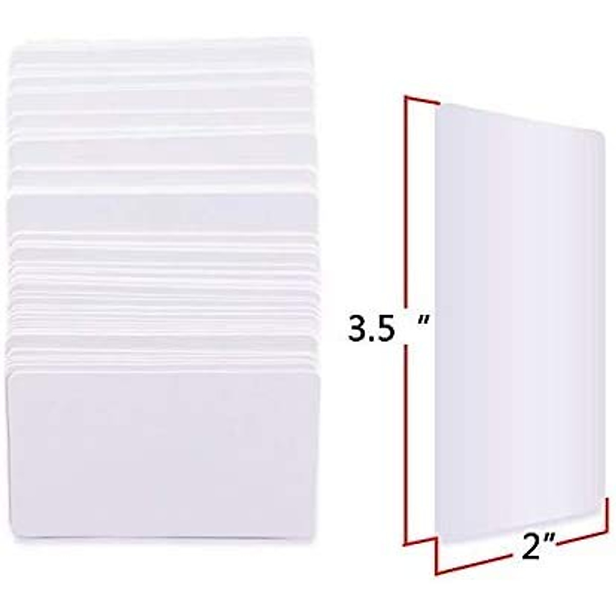Kraft Paper Binder Ring Easy Flip Flash Card Study Cards/Memo Scratch Pads/Bookmark/DIY Greeting Card/Index Card Stock/Note Card (kraft+white)