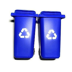 Desk Top Mini Plastic Trash Can Small Waste Bin with Lid, Set of 2