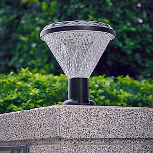 MODEBHD Nordic Entry Front Door Pillar Lamp, Creative Yard Landscape Column Light, Personality Entryway Solar Light, Decoration Pathway Post Light, RGB Outdoor Lighting