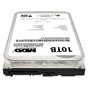 MaxDigitalData (MD10000GSA25672) 10TB 7200RPM SATA 6Gb/s 256MB Cache 3.5inch Internal Desktop Hard Drive - 3 Years Warranty (Renewed)