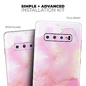 DesignSkinz Subtle Pink 2 Absorbed Watercolor Texture Protective Vinyl Decal Wrap Skin Cover Compatible with The Samsung Galaxy S20 (Screen Trim & Back Glass Skin)