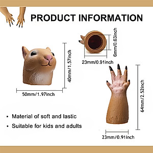 RONIAVL Animal Squirrel Finger Puppet Funny Toys, Puppet Show Theater Props, Sridiculous Weird Gag Gift Soft Odourless