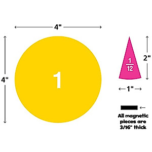 Teacher Created Resources Fraction Circles Magnetic Accents (77244)