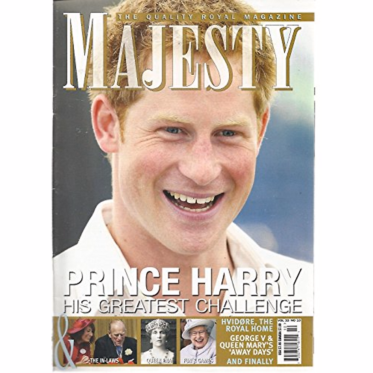 MAJESTY, THE QUALITY ROYAL MAGAZINE, VOL. 33 NO. 10 (PRINCE HARRY HIS GREATEST