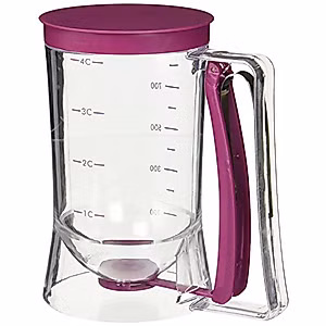 Kole Batter Dispenser with Squeeze Handle Kitchen Essentials, Regular, Transparent