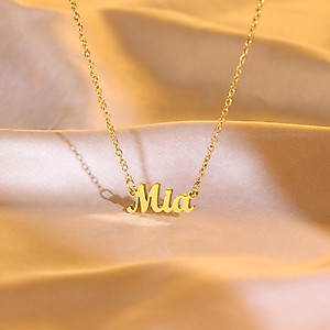 Ldurian Custom Name Necklace | Grace Name Pendant Necklace Gifts | Birthday Jewelry Gift for Women