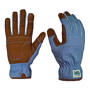 DIGZ 78976-23 Duck Canvas, Heavy-Duty Garden and Yardwork Utility Gloves, Medium (Pack of 1), Blue