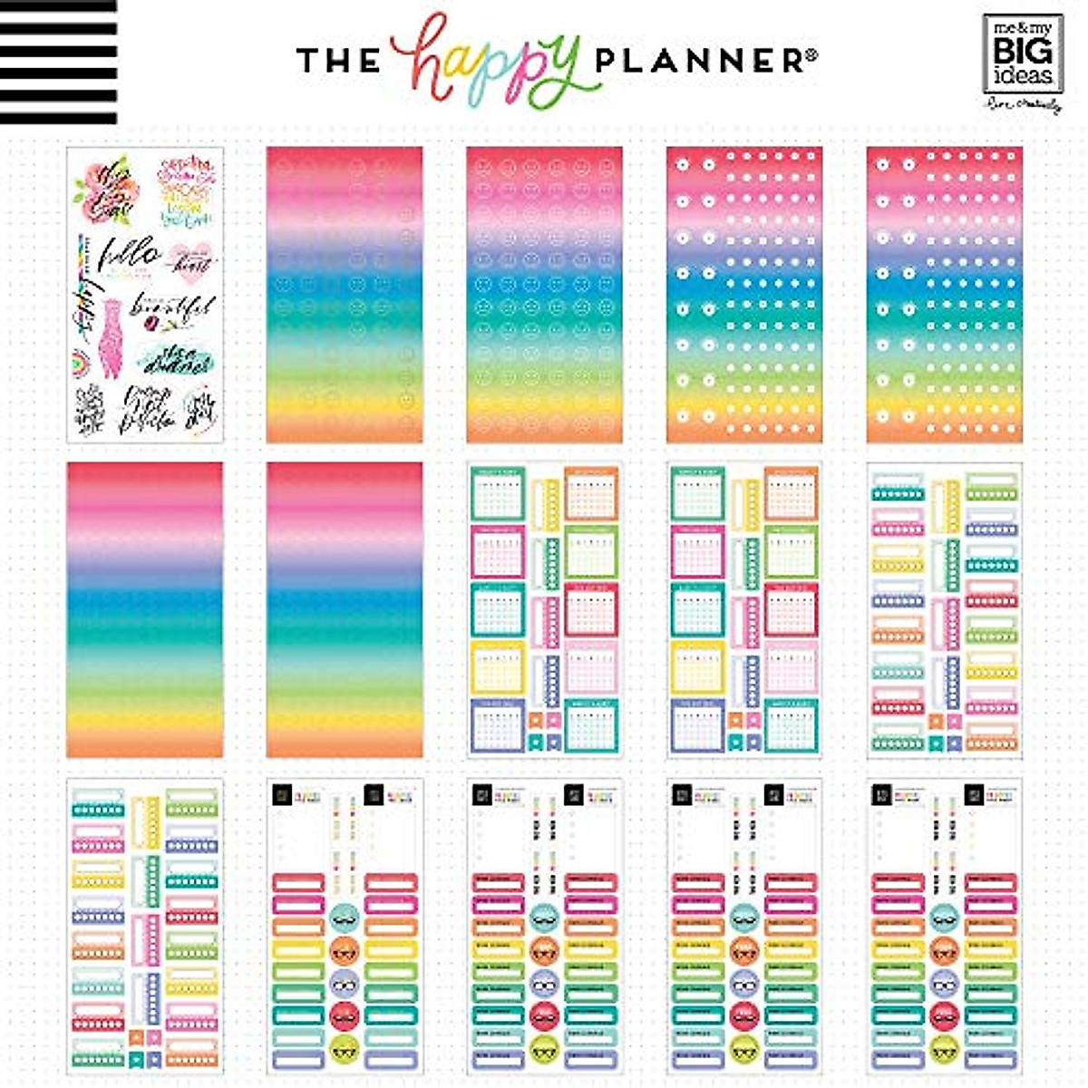 ME & MY BIG IDEAS Happy Planner STCKRS, Brights, 3888/Pkg
