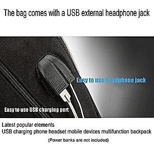 BIIEYAA Japanese Anime Backpacks, 18.8‘’ School Backpack for Anime Fans Laptop Bag Large Casual with USB Charging Port (D)