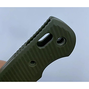 Aibote 1 Pair G10 Knife Handle Scales Glass Fiber Handles Patch DIY Tool fit for Benchmade Griptilian 551 550(Screws Included) (Green)